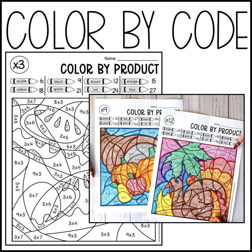 Thanksgiving Math BUNDLE: Math Pack & Multiplication Coloring • GOOGLE ...