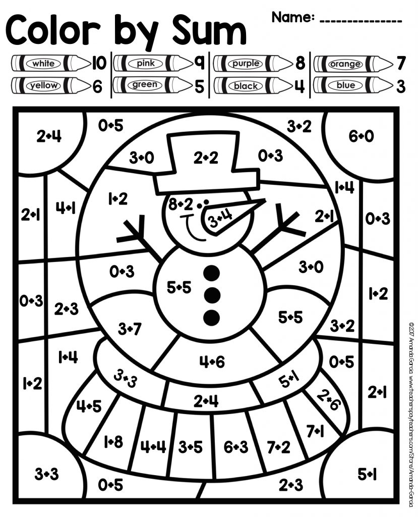 Color By Number Addition and Subtraction: The Four Seasons BUNDLE ...