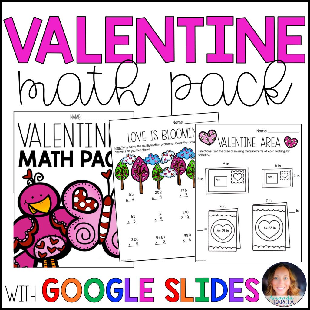 Valentine’s Day Math Packet • Google Slides – Amanda Garcia Resources